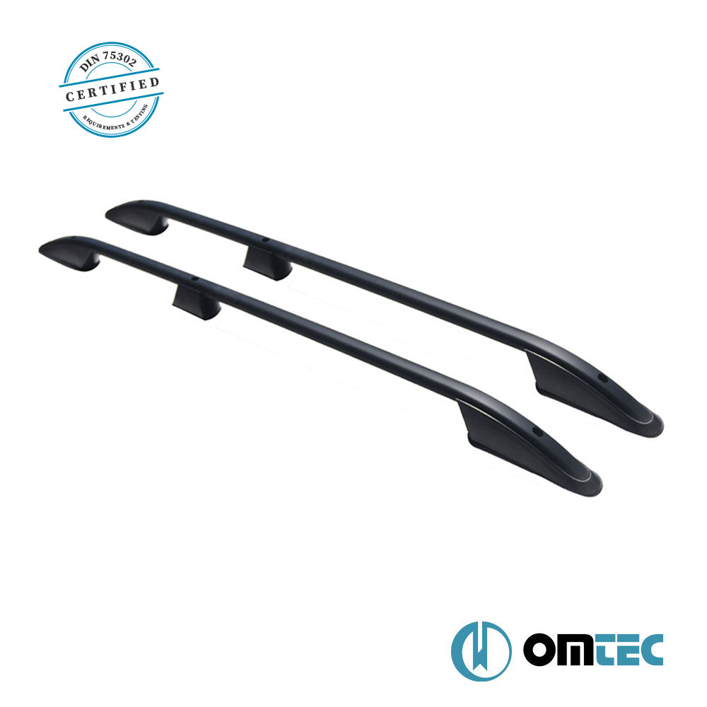 Roof Rails (Elegance) Black 2 pcs. Alu. (L2) - Volkswagen T5 Multivan ...